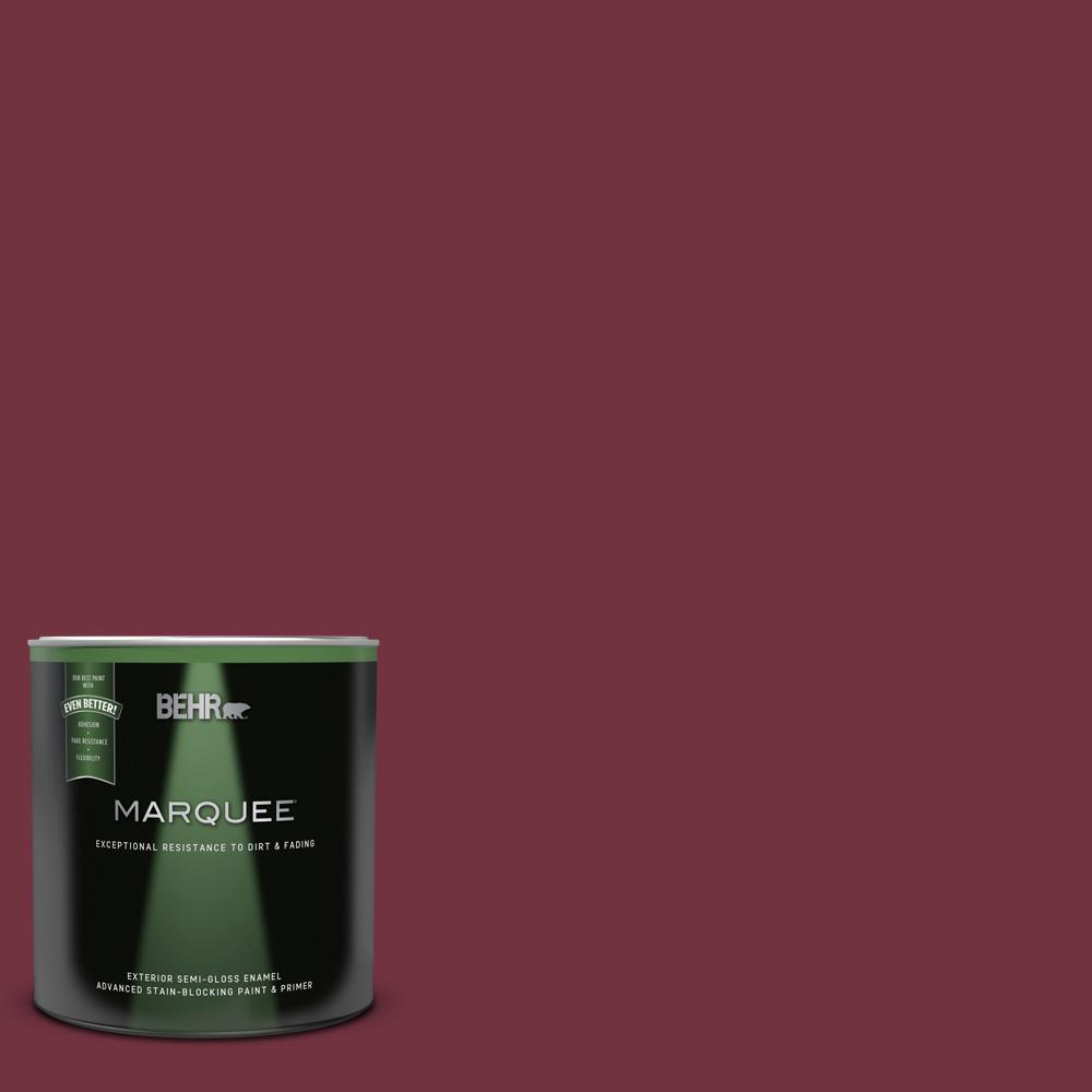 BEHR MARQUEE 1 qt. #MQ1-15 Rumors Semi-Gloss Enamel Exterior Paint and ...
