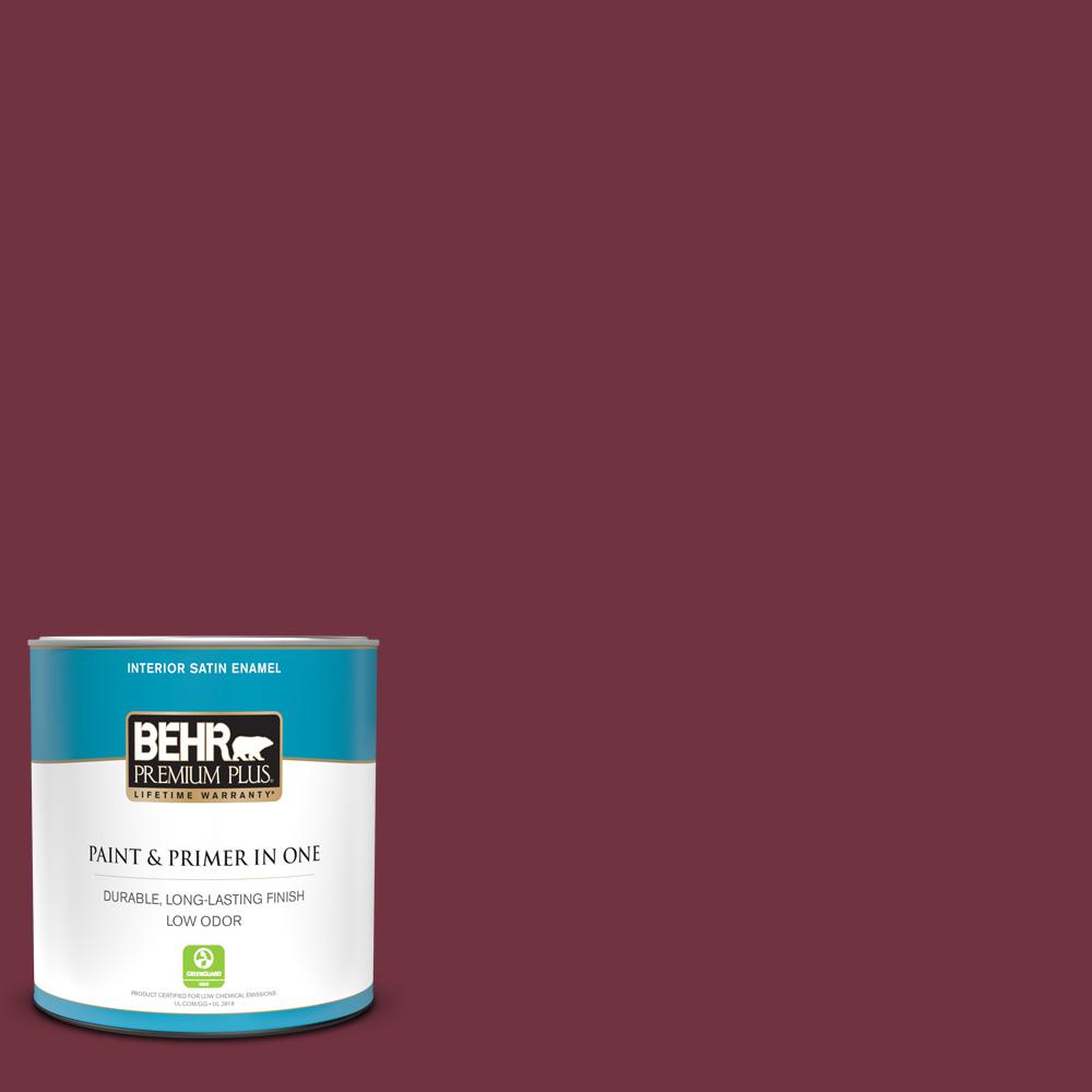 BEHR PREMIUM PLUS 1 qt. #MQ1-15 Rumors Satin Enamel Low Odor Interior ... BEHR PREMIUM PLUS 1 qt. #MQ1-15 Rumors Satin Enamel Low Odor Interior ...