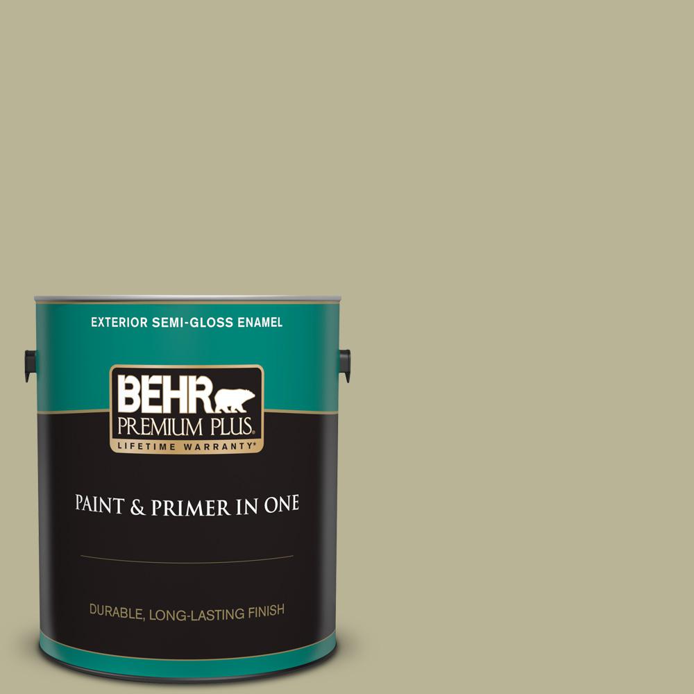 BEHR Premium Plus 1 gal. #PPU9-09 Seedling Semi-Gloss Enamel Exterior ...
