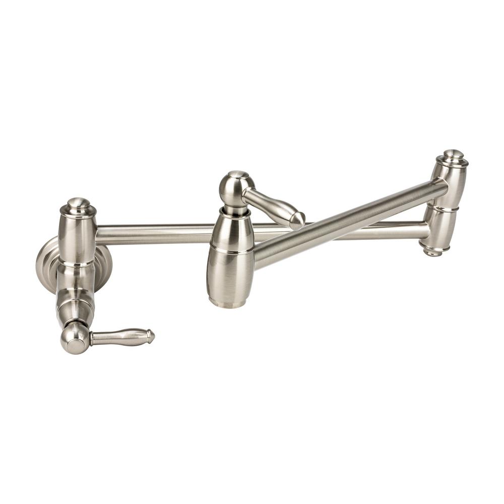 Brienza Traditional Wall-Mount Pot Filler in Brushed Nickel-N98288-BN ...