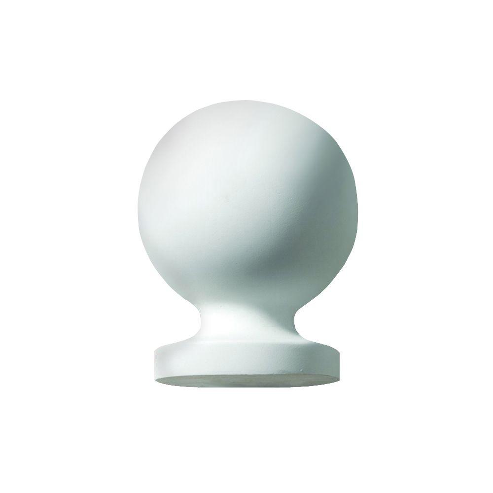 Fypon 6-3/4 in. x 5-1/4 in. x 5-1/4 in. Polyurethane Newel Post Ball ...