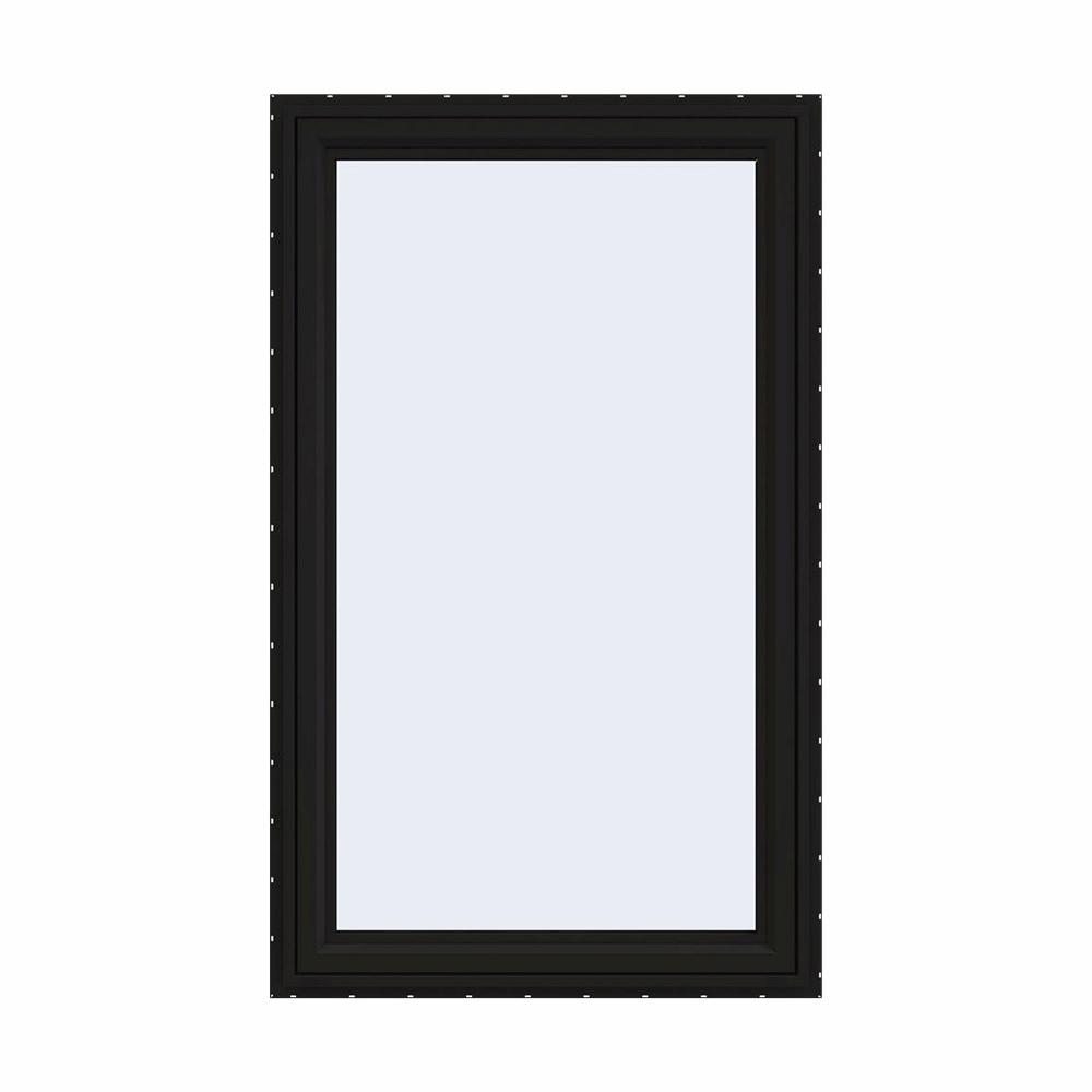 JELD-WEN 36 in. x 60 in. V-4500 Series Black FiniShield Vinyl Right ...