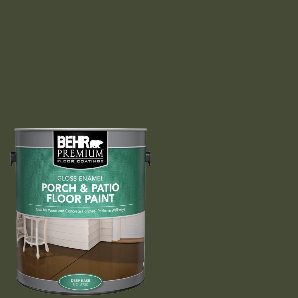 BEHR Premium 1 gal. #BXC-12 Deep Forest Gloss Enamel Interior/Exterior ...