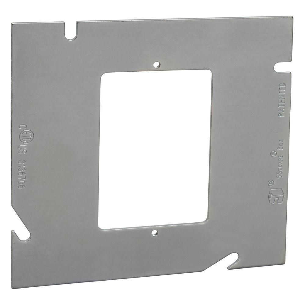 5-Square Single Gang Ring Flat (20 per Case)-82C-1G-0 - The Home Depot