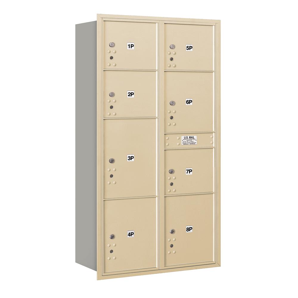 Salsbury Industries 3700 Horizontal Series 8-Parcel Locker Recessed ...