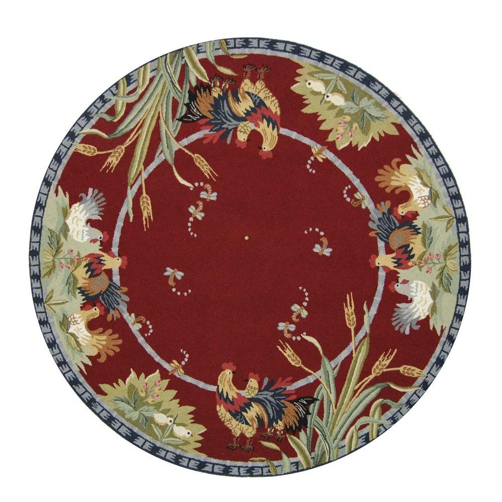 Safavieh Chelsea Burgundy 8 ft. x 8 ft. Round Area Rug-HK56C-8R - The ...