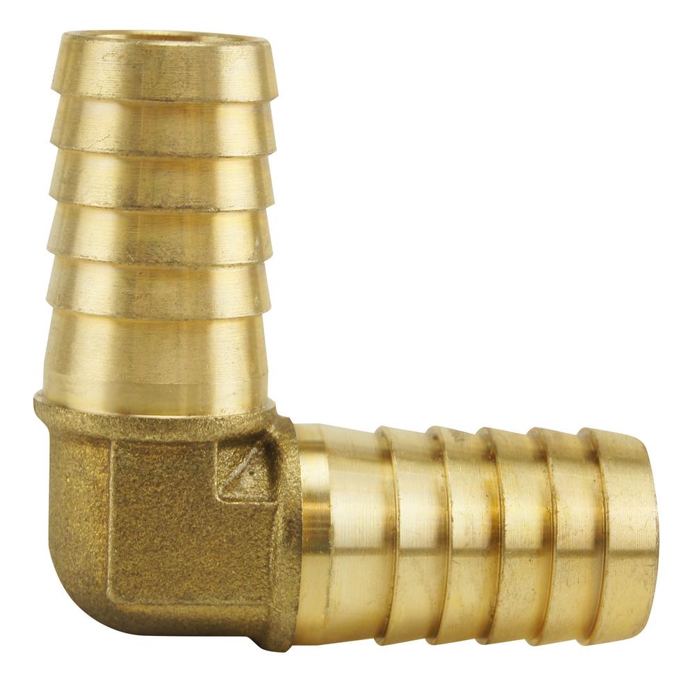 Apollo 3 4 In Brass 90 Degree Barb Insert Elbow POLYBIE34 The Home Depot