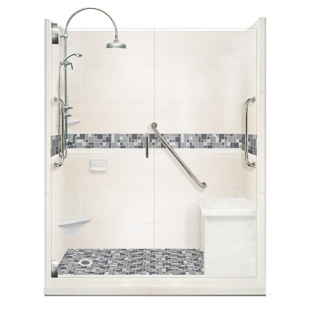 American Bath Factory Newport Freedom Luxe Hinged 32 in. x 60 in. Left ...