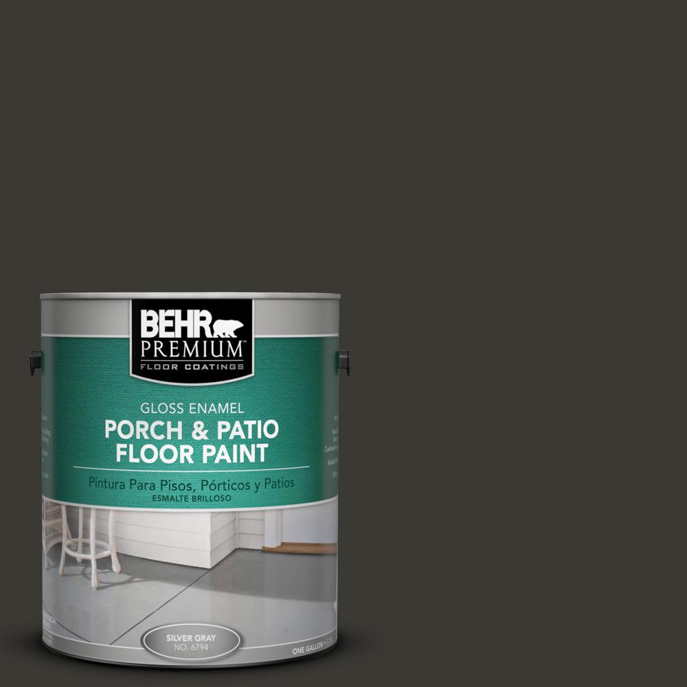 BEHR Premium 1 gal. #N510-7 Blackout Gloss Enamel Interior/Exterior ...