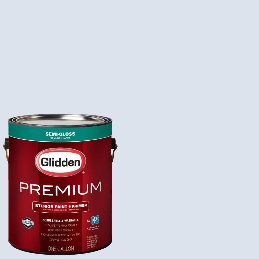 Glidden Premium 1 gal. #HDGV22 Blue Cloud Semi-Gloss Interior Paint ...