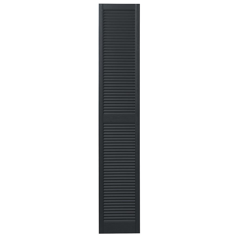 Ply Gem 15 in. x 81 in. Open Louvered Polypropylene Shutters Pair in ...