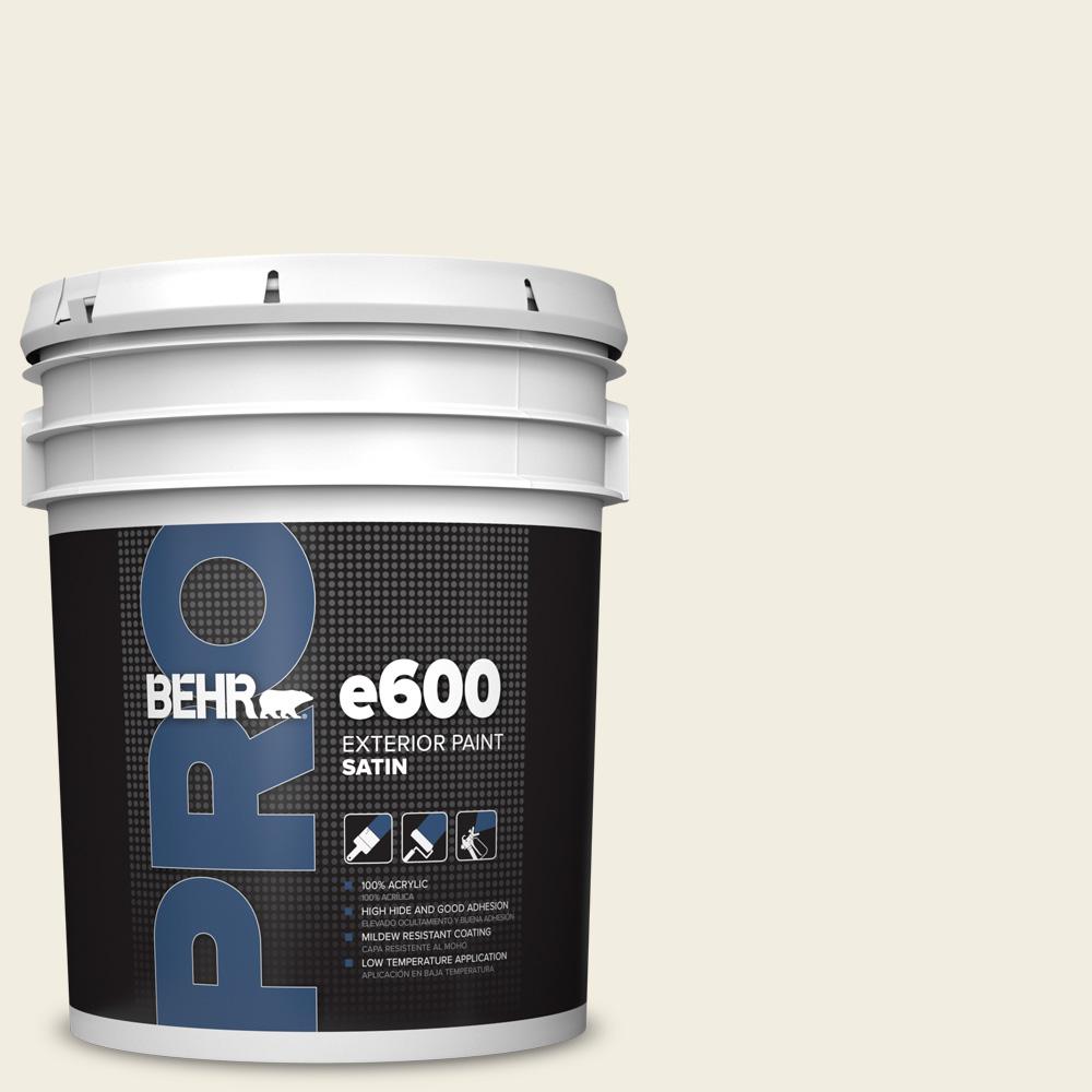 Behr Pro 5 Gal 12 Swiss Coffee Satin Enamel Exterior Paint Pr64005