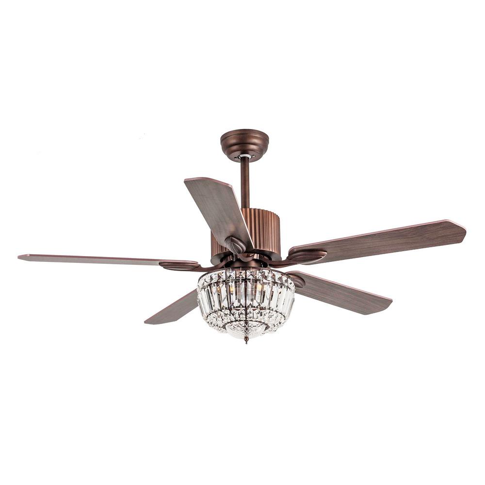 Unbranded Howell 52 in. Indoor Bronze Downrod Mount Crystal Chandelier ...