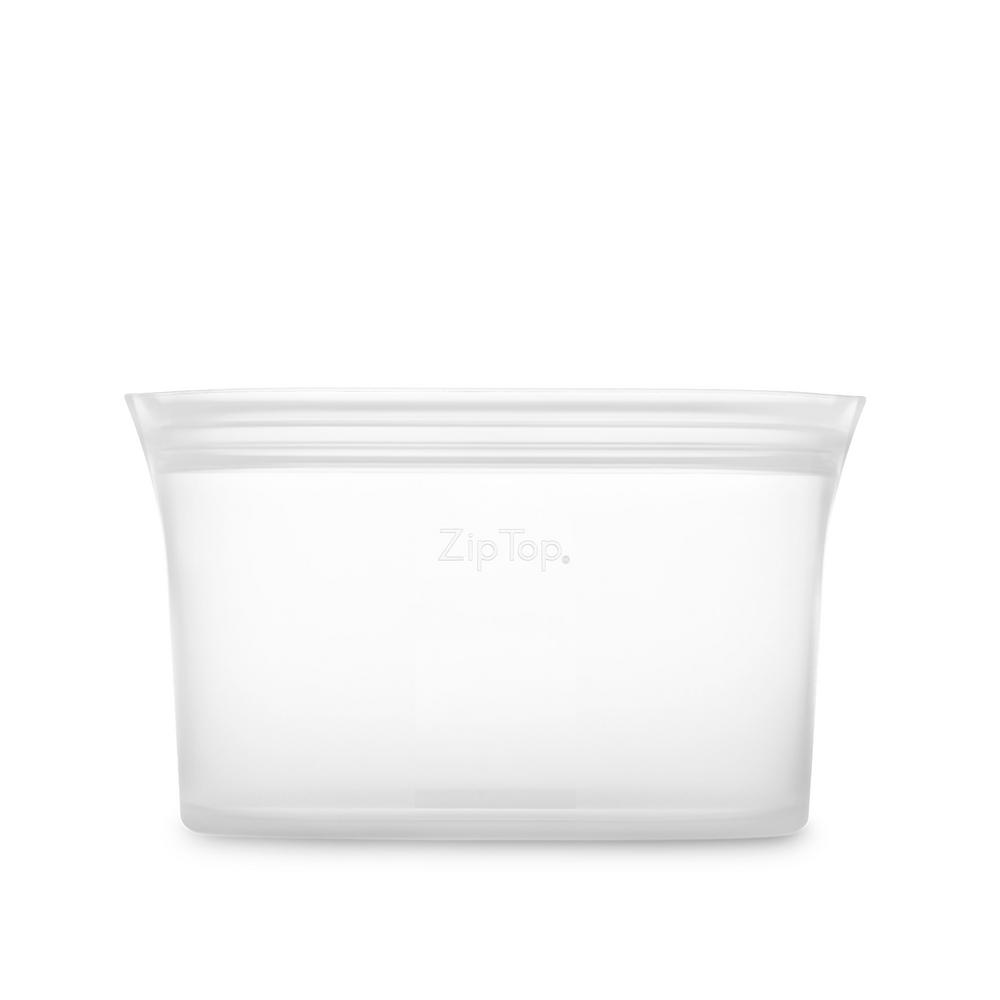 Zip Top 16 oz. Frost Reusable Silicone Small Dish Zippered Storage ...