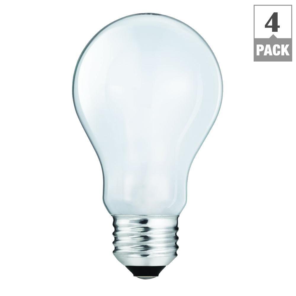 Ecosmart 100 Watt Equivalent Halogen A19 Light Bulb 4 Pack 258467