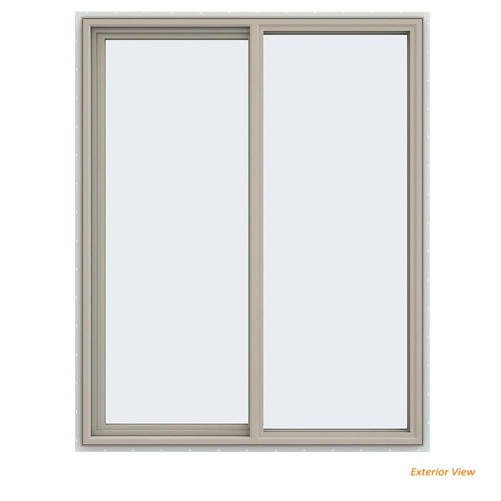 JELD-WEN 47.5 in. x 59.5 in. V-4500 Series Desert Sand Vinyl Left ...