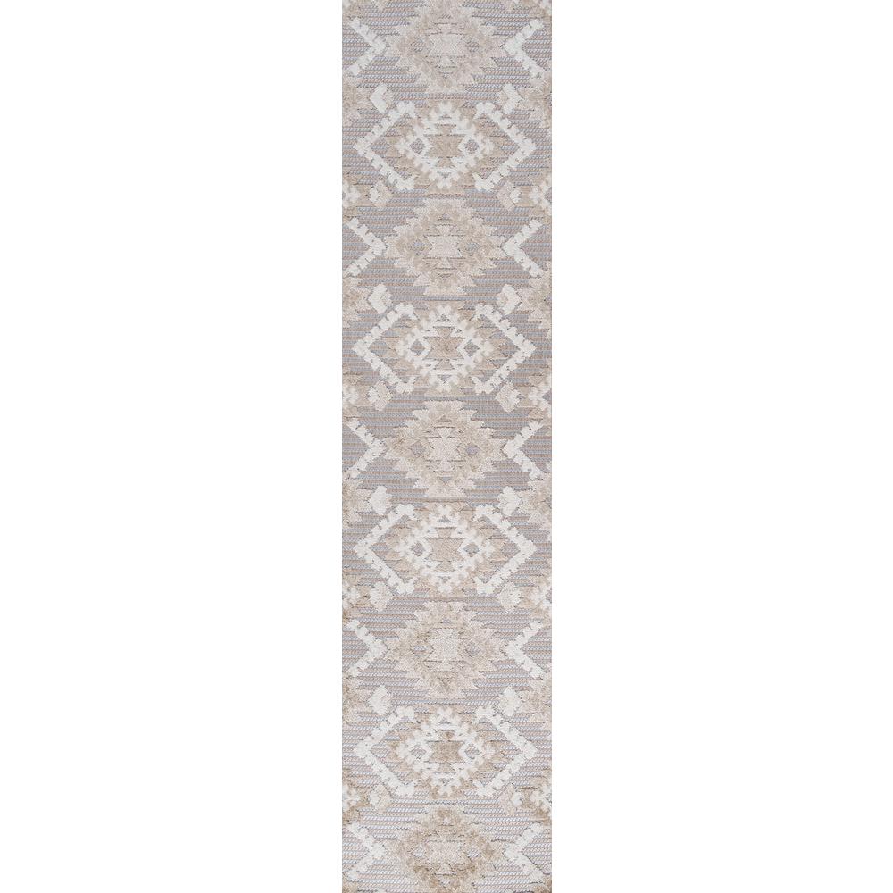 JONATHAN Y Sumak High-Low Pile Neutral Diamond Kilim Beige/Gray 4 ft. x ...