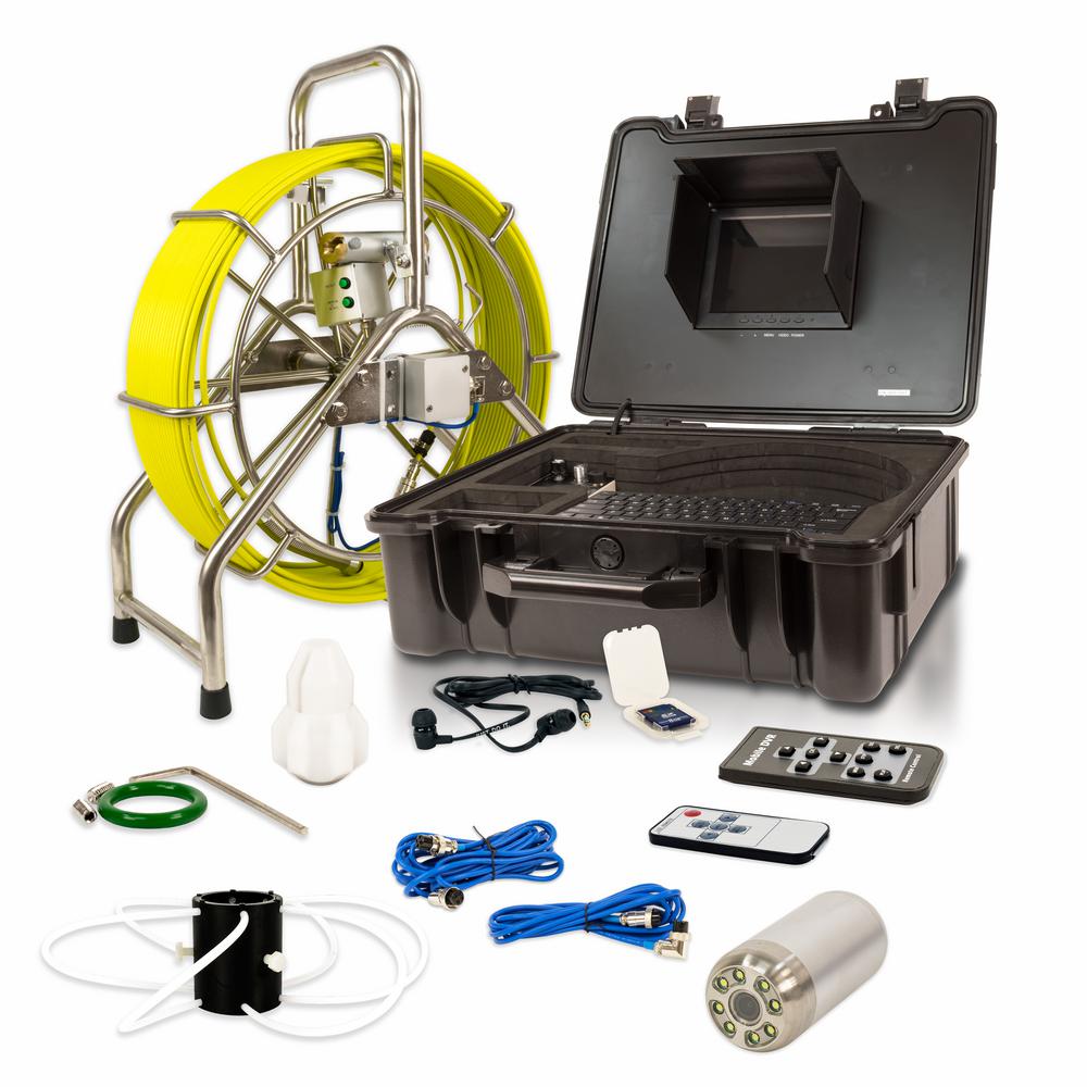 196 ft. Pipe Inspection System with Color Camera and Location ...