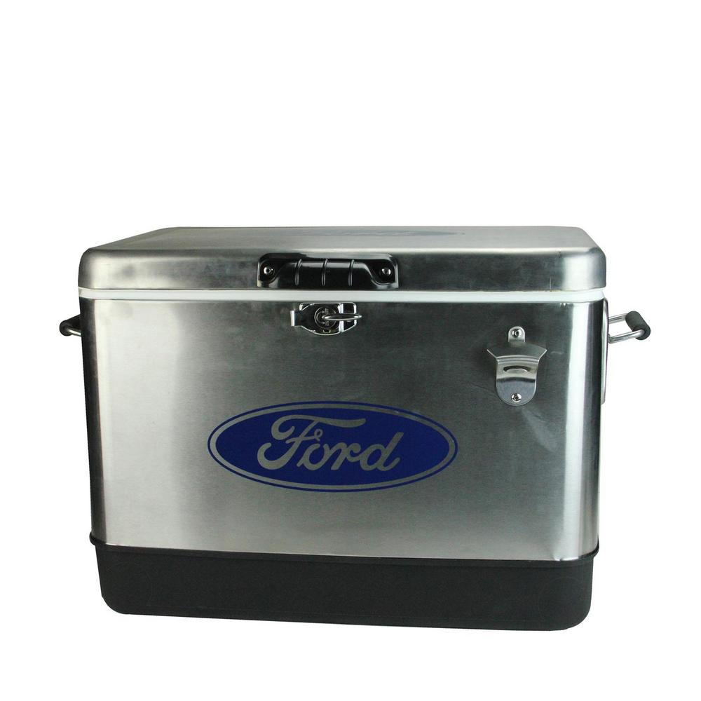 Northlight 54 qt. Stainless Steel Officially Licensed Ford Cooler ...