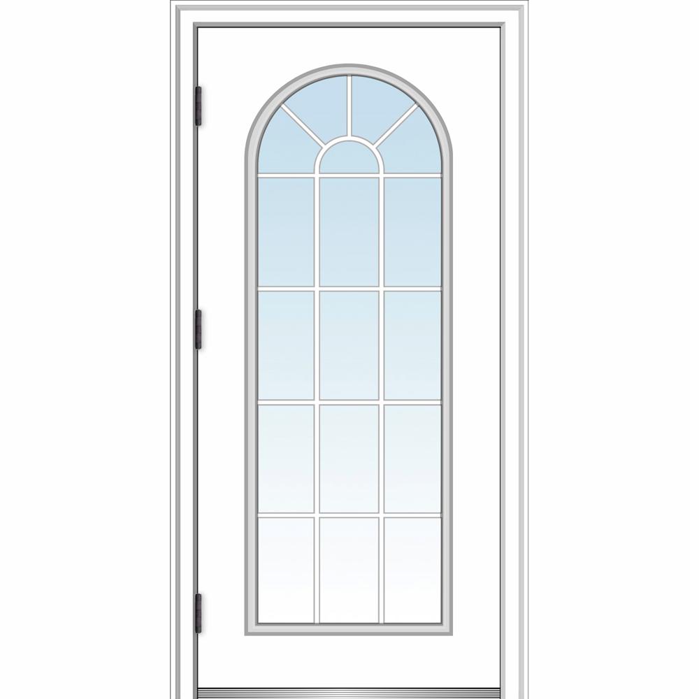 MMI Door 32 in. x 80 in. Classic Left-Hand Outswing Full Lite Round Top ...