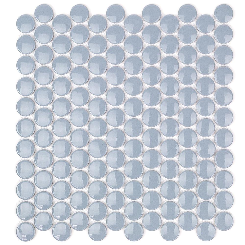 Ivy Hill Tile Bliss Blue Circles 12.87 in. x 12.25 in. x 6 mm Polished ...