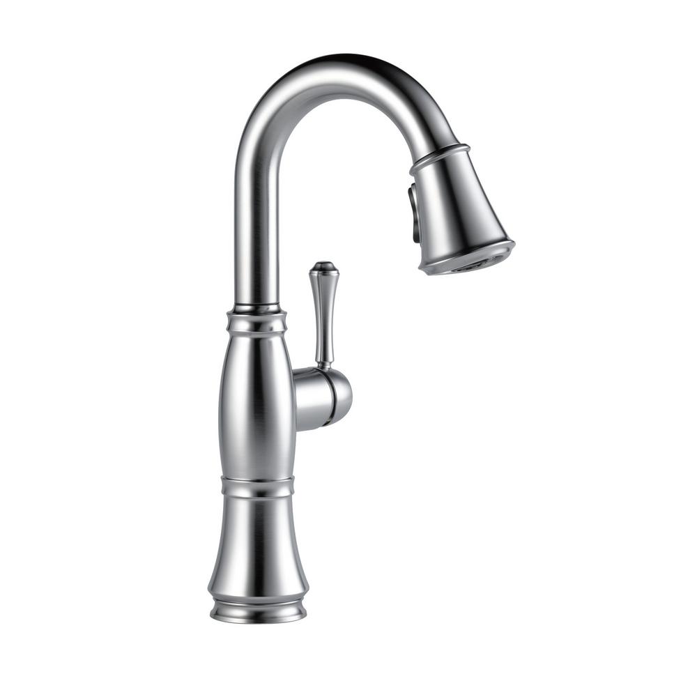 Delta Cassidy Single-Handle Bar Faucet in Lumicoat Arctic Stainless ...