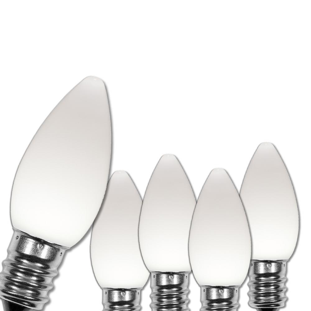 Wintergreen Lighting Opticore C7 Led Cool White Smooth Opaque Christmas