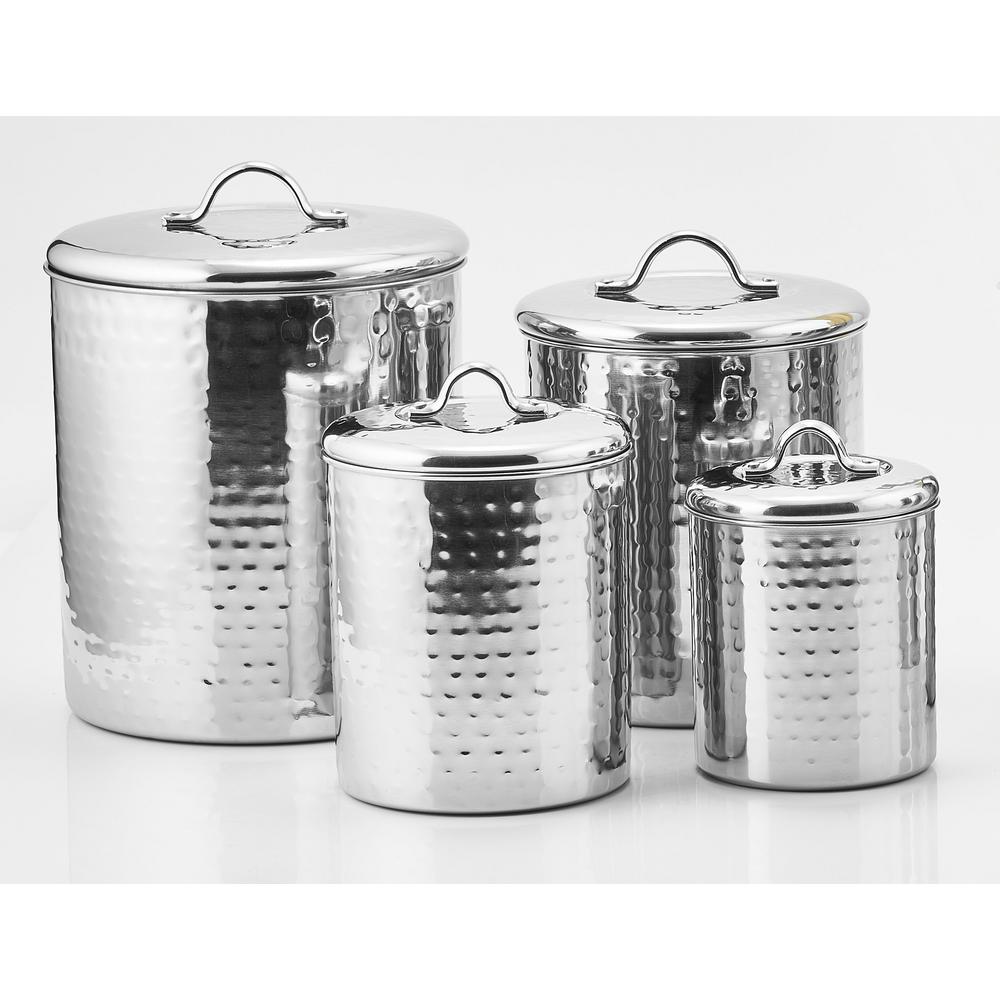 Old Dutch 4 Qt., 2 Qt., 1.5 Qt., 1 Qt. Stainless Steel Hammered ...