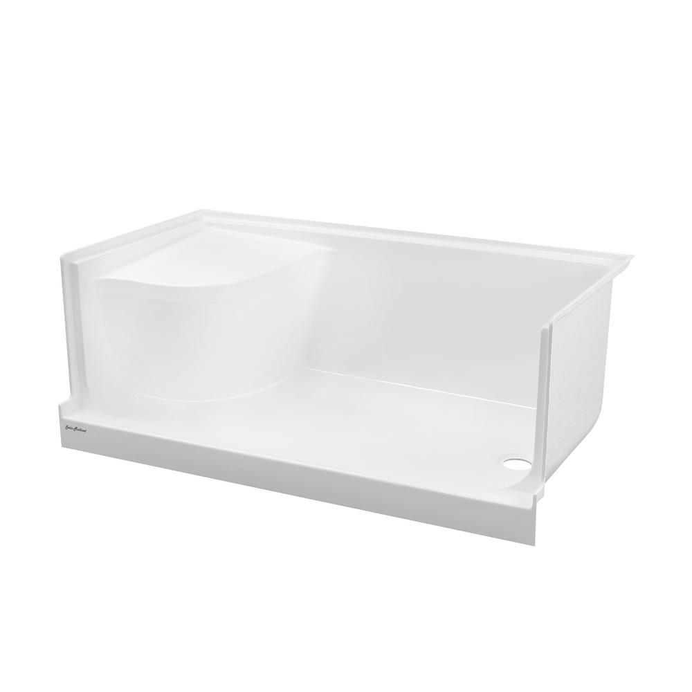 Swiss Madison Aquatique 60 in. L x 32 in. W Alcove Shower Pan Base with ...