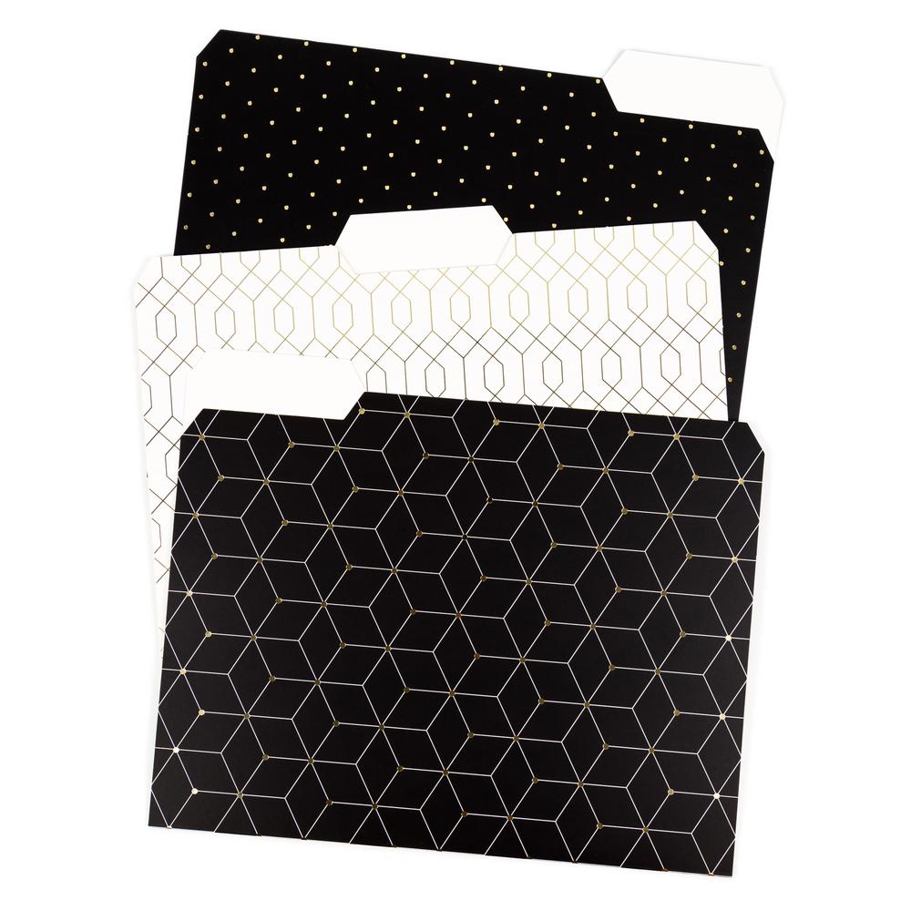 U Brands Modern Classic Fashion File Folders, 2" Expansion, Letter Size ...