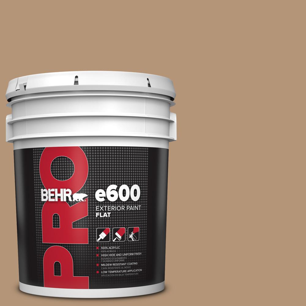 BEHR PRO 5 gal. #280F-4 Burnt Almond Flat Exterior Paint-PR61305 - The ...