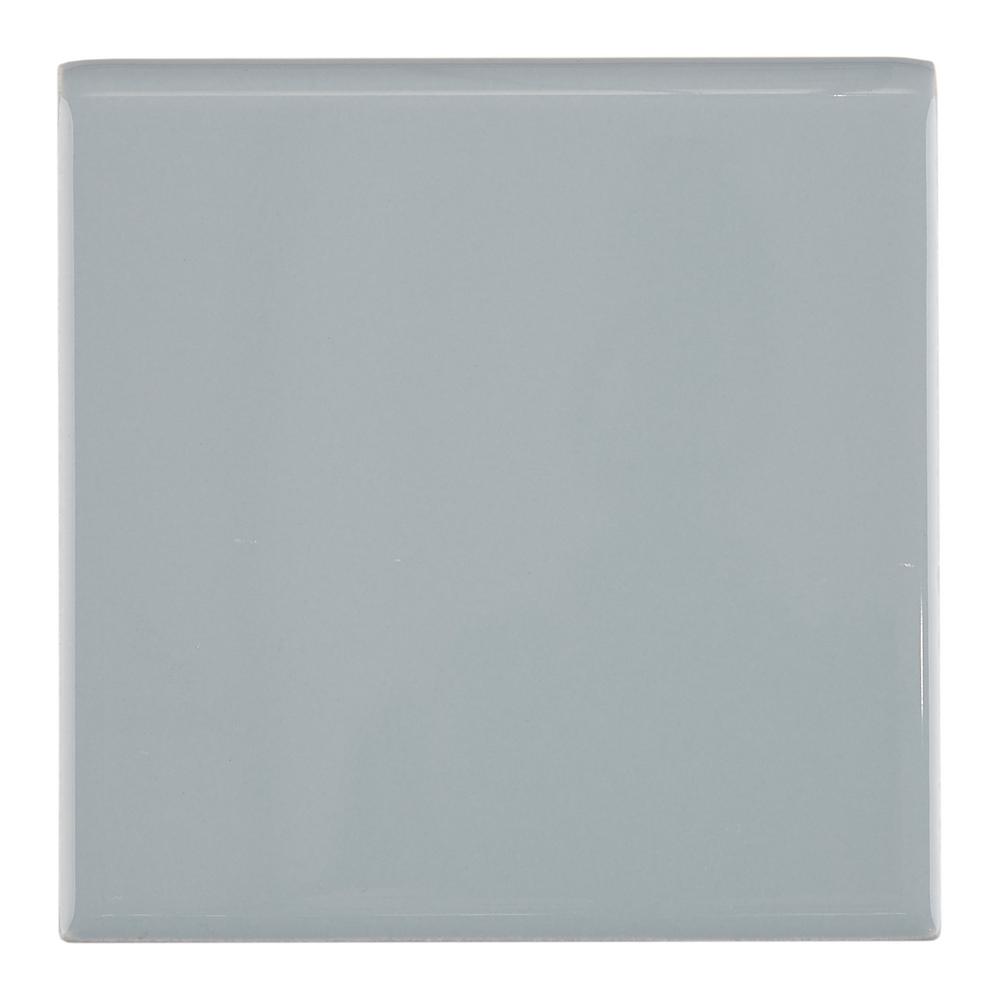 Daltile Semi-Gloss Arctice White 4-1/4 in. x 4-1/4 in. Ceramic Bullnose ...
