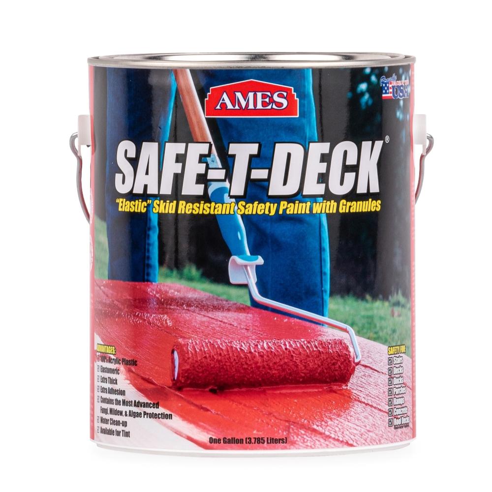 Ames Safe-T-Deck 1 gal. Red Slip Resistant Waterproof Deck Coating ...