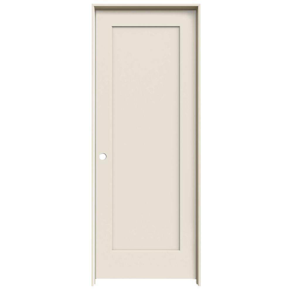 JELD-WEN 24 in. x 80 in. Madison Primed Right-Hand Smooth Molded ...