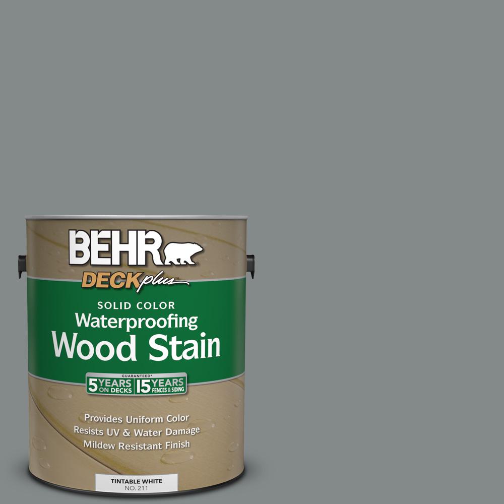 BEHR DECKplus 1 gal. #N460-5 Slate Rock Solid Color Waterproofing ...