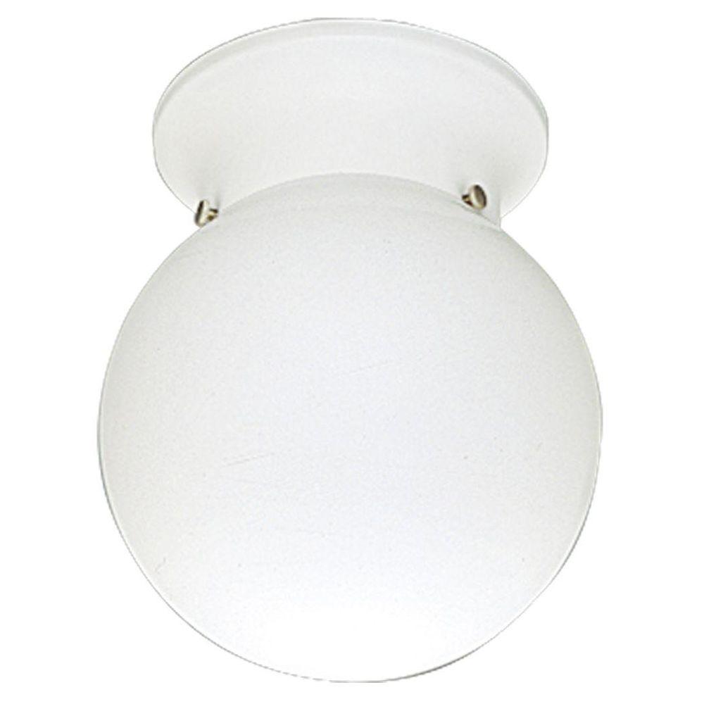 Maxim Lighting Essentials 1-Light White Flush Mount 5880WTWT - The Home ...
