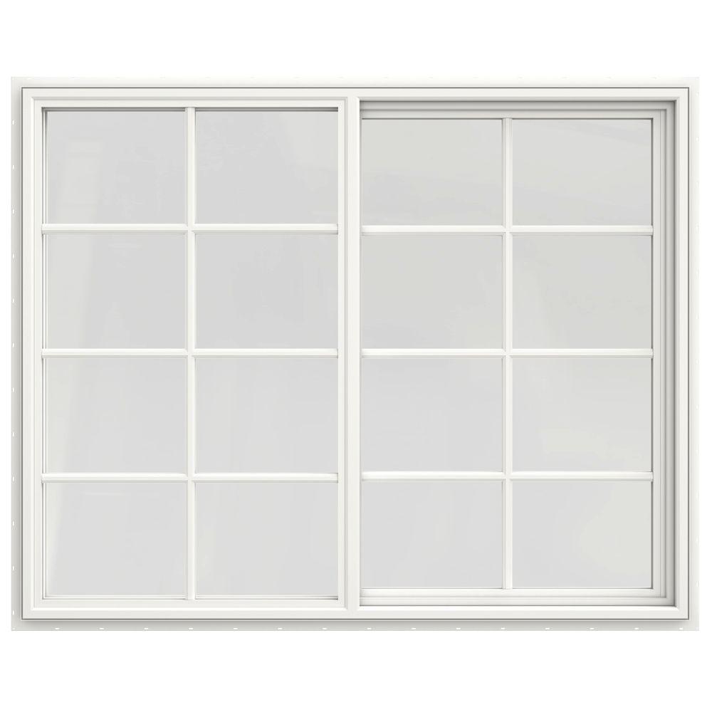 JELD-WEN 59.5 in. x 47.5 in. V-4500 Series White Vinyl Left-Handed ...