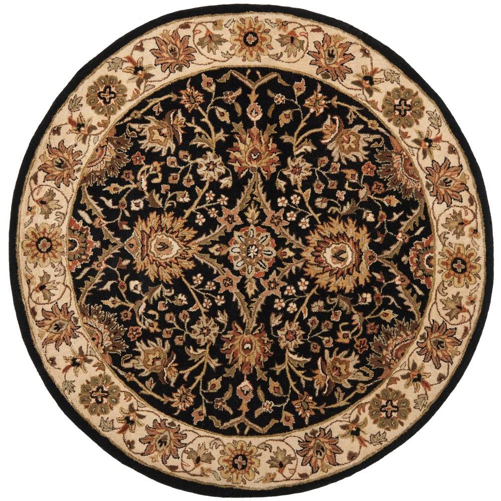 Safavieh Antiquity Black 8 ft. x 8 ft. Round Area Rug-AT249B-8R - The ...