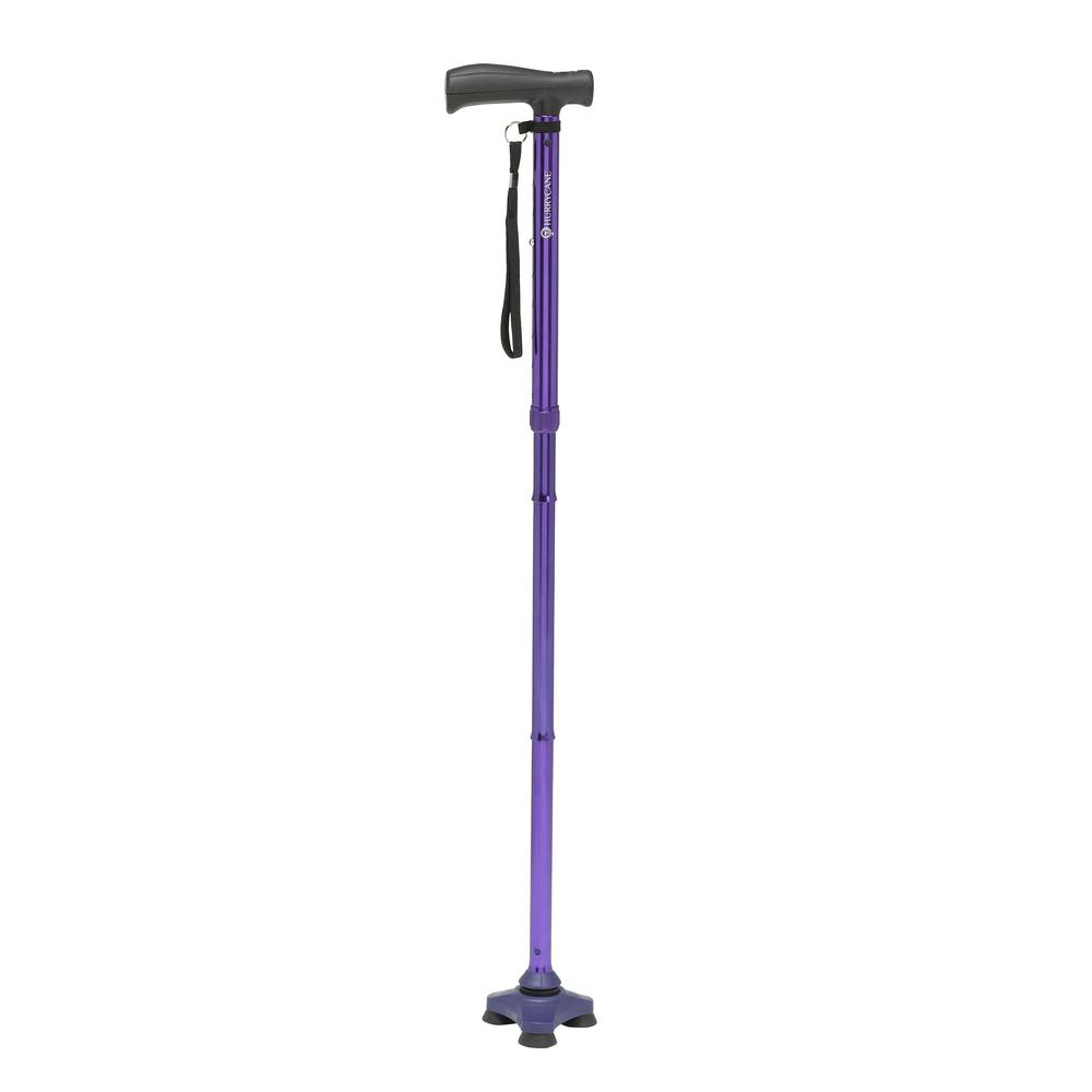HurryCane Freedom Edition Folding Cane with T-Handle in Purple-HCANE-PR ...