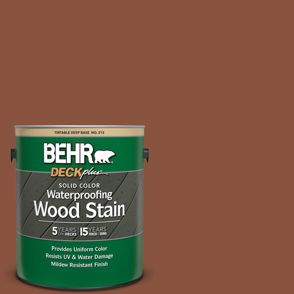 BEHR DECKplus 1 gal. #S180-7 True Copper Solid Color Waterproofing ...
