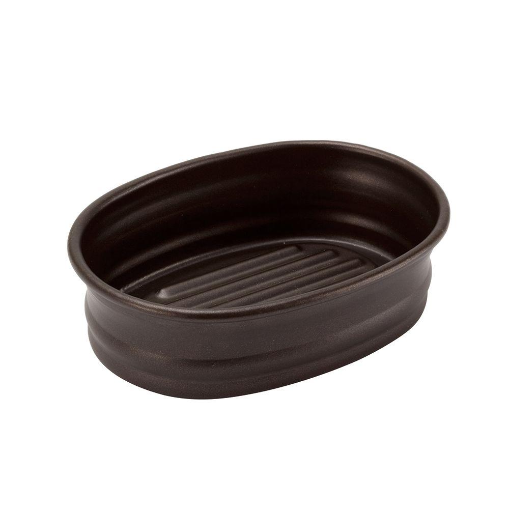 interDesign Olivia Countertop Soap Dish in Bronze-26081 - The Home Depot