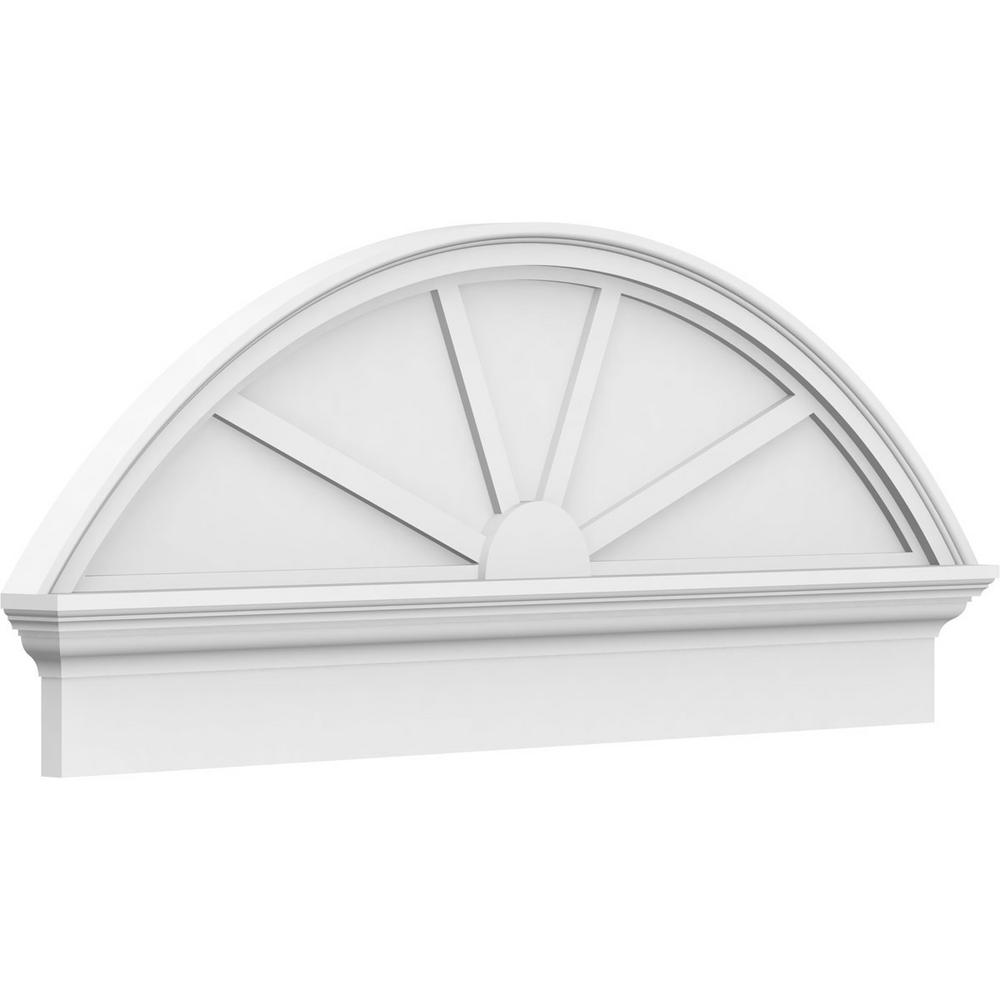 Ekena Millwork 2-3/4 in. x 60 in. x 21-7/8 in. Segment Arch 4-Spoke ...