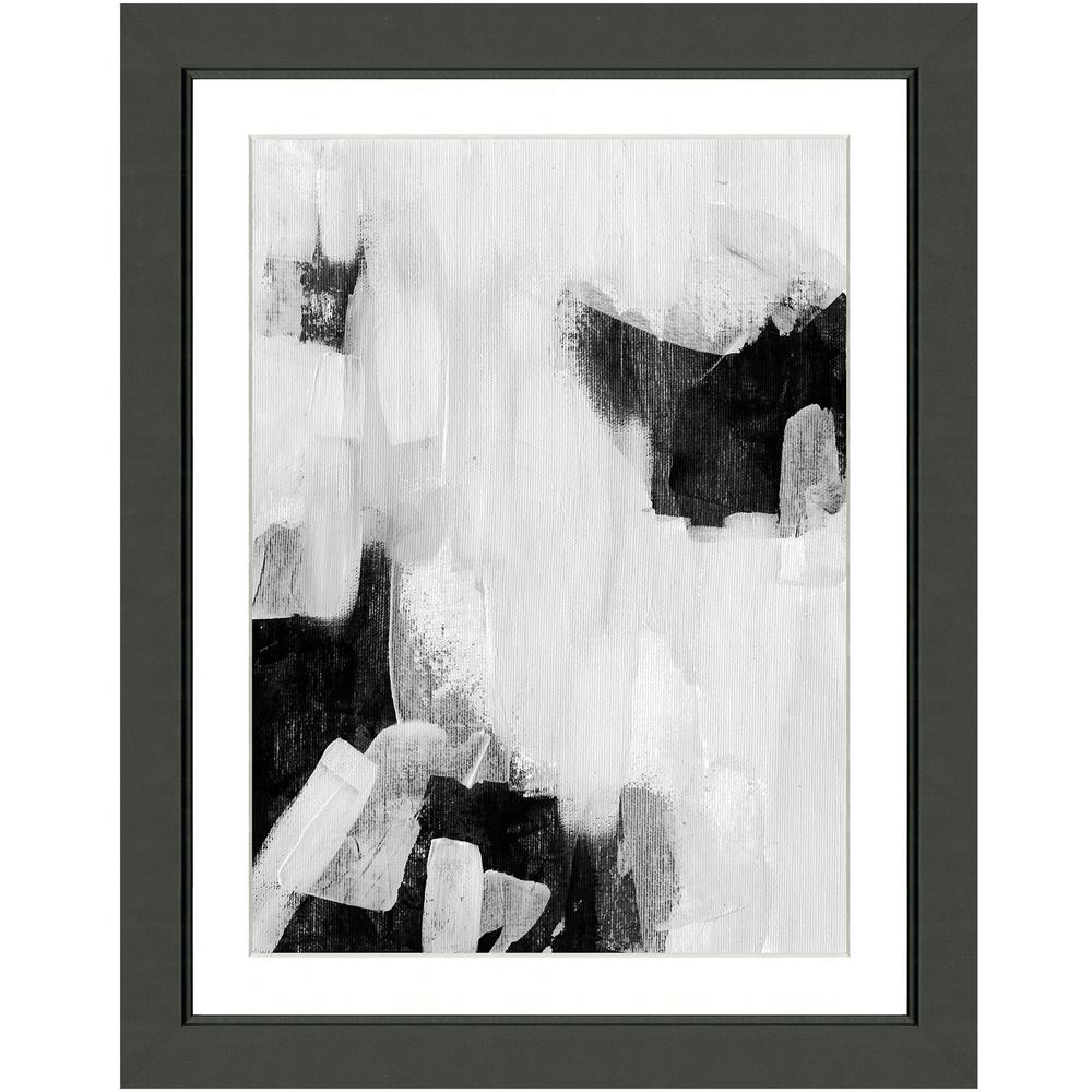 Vintage Print Gallery "Black and white abstract I" Framed Archival ...
