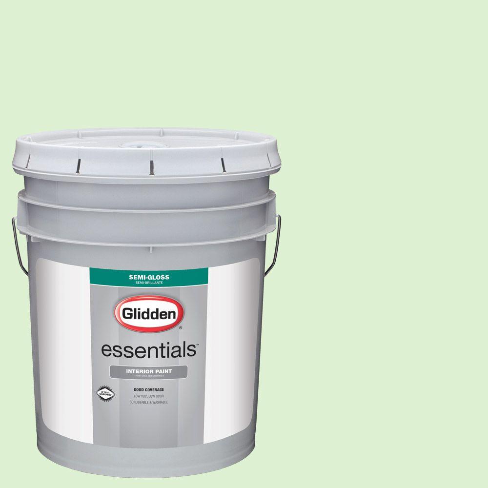 Glidden Essentials 5 gal. #HDGG42 Early Frost Semi-Gloss Interior Paint ...