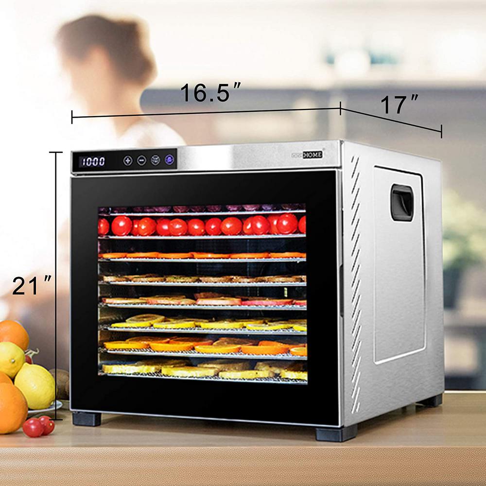 VIVOHOME 10-Tray Stainless Steel Electric Commercial Food Dehydrator ...