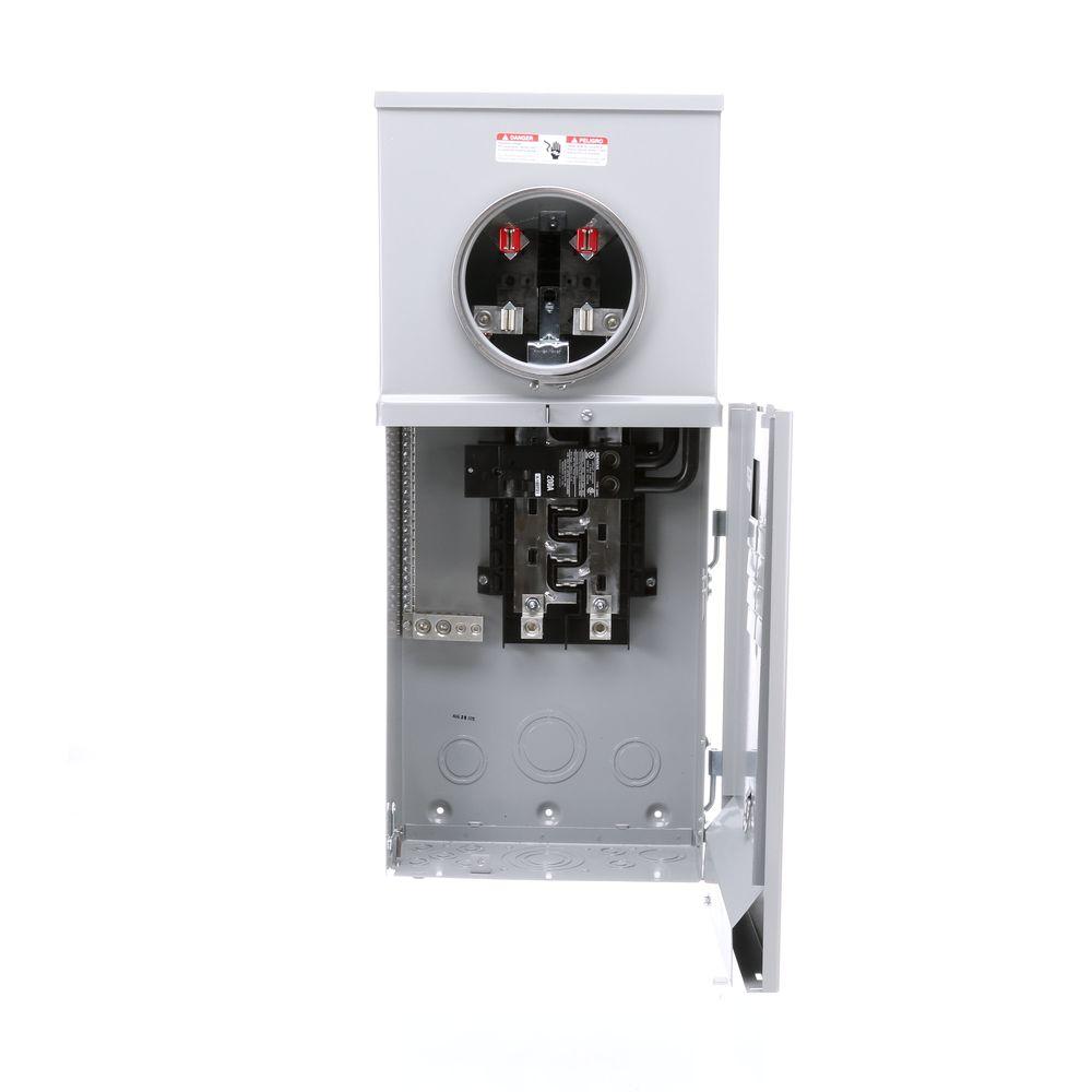 Siemens 200 Amp 8-Space 16-Circuit Meter Load Center Combination ...