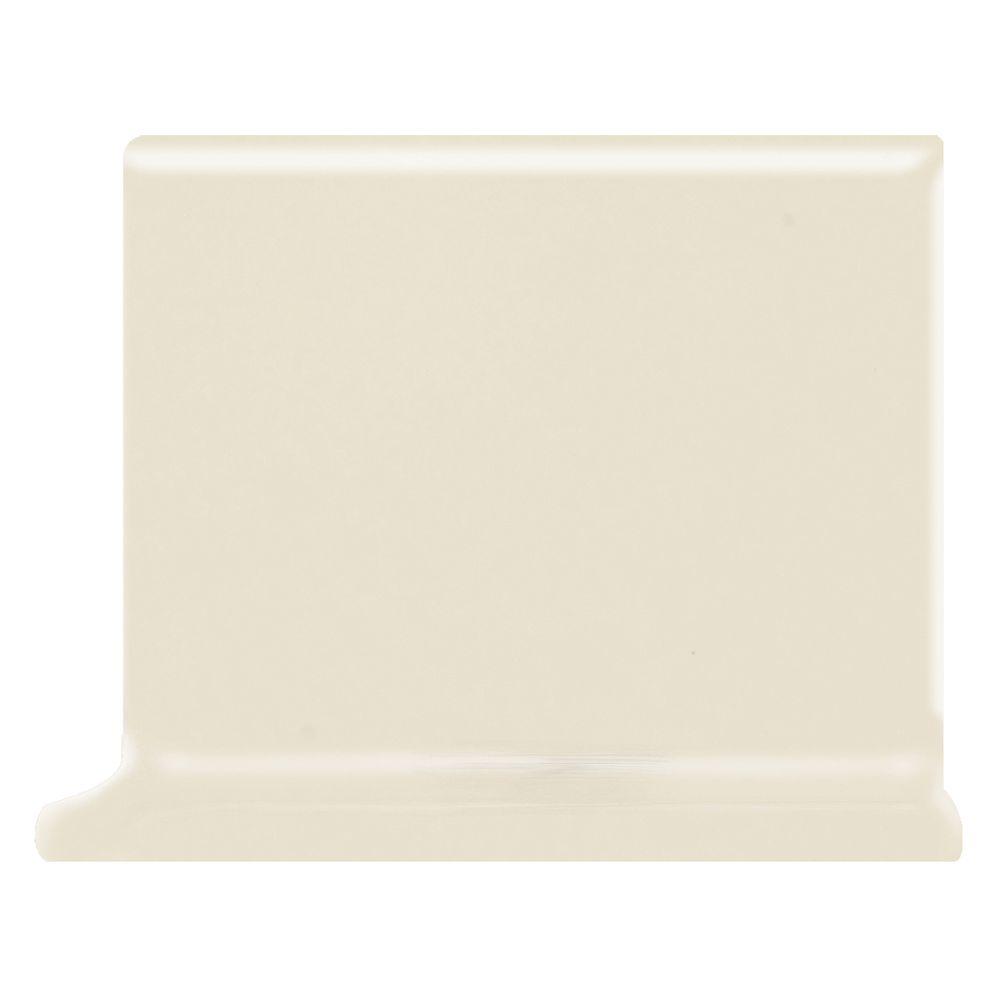 Daltile Semi-Gloss Almond 4 in. x 4 in. Ceramic Right Corner Cove Trim ...