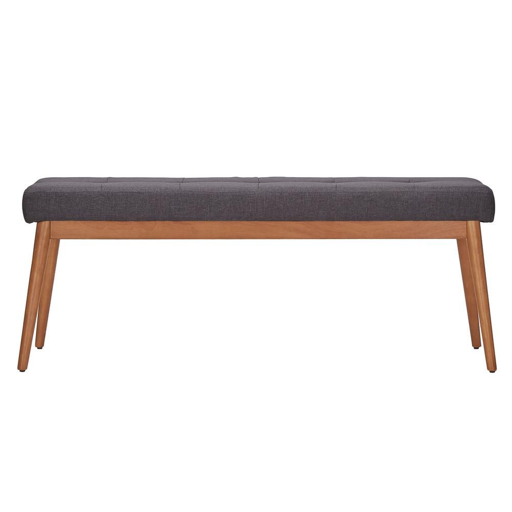 HomeSullivan Nobleton Dark Grey Bench-405048AK-13DG - The Home Depot
