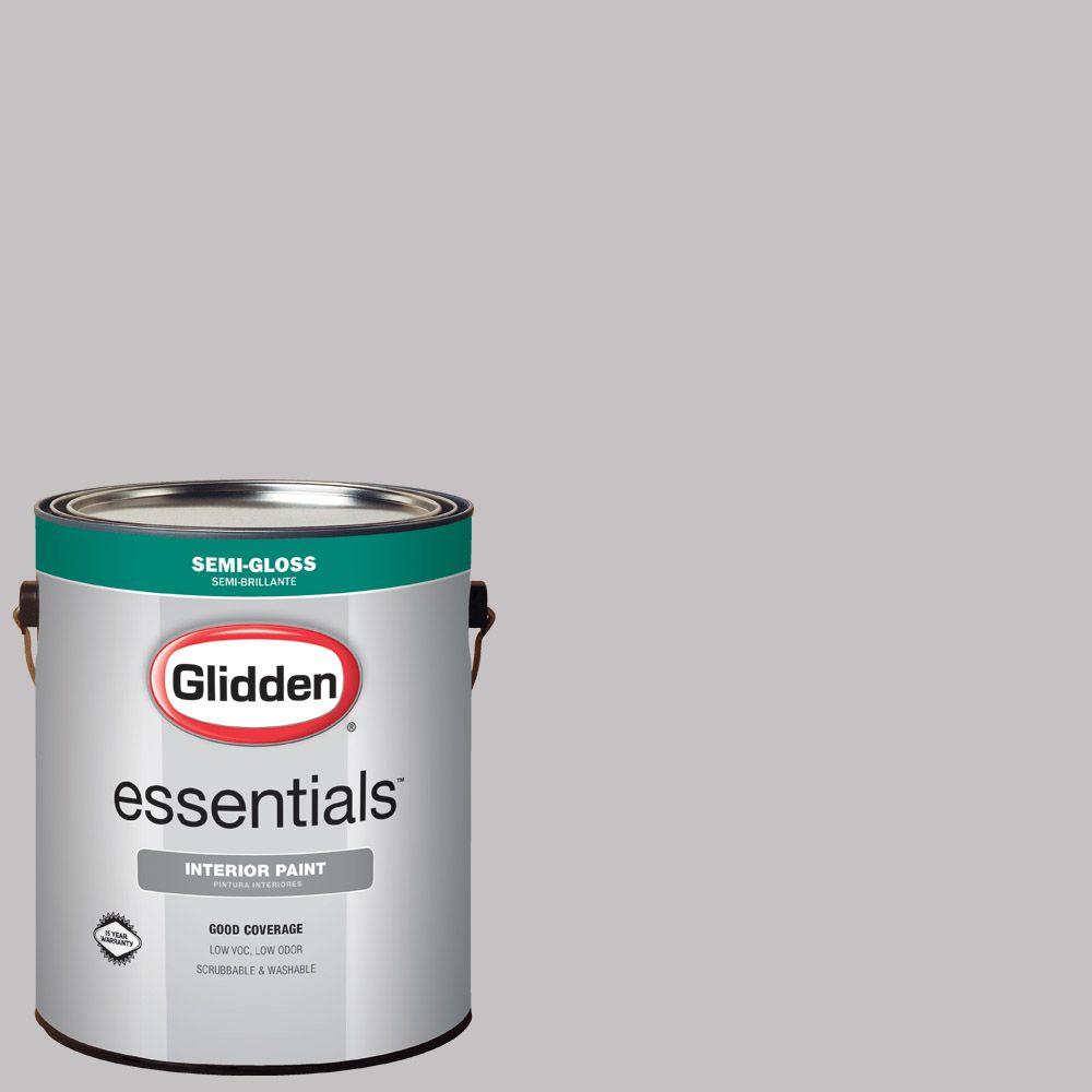 Glidden Essentials 1 gal. #HDGCN57 Urban Grey Semi-Gloss Interior Paint ...