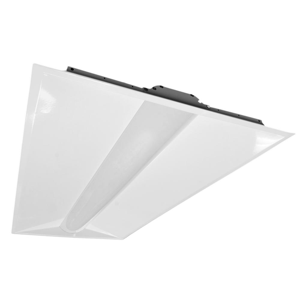 NICOR T4A 2 ft. x 4 ft. Parabolic Integrated LED Troffer, 5000K-T4A-24 ...